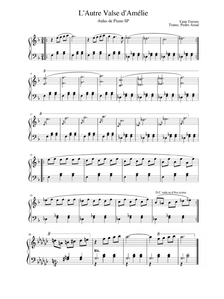 L'autre Valse D'amelie Sheet Music | PDF