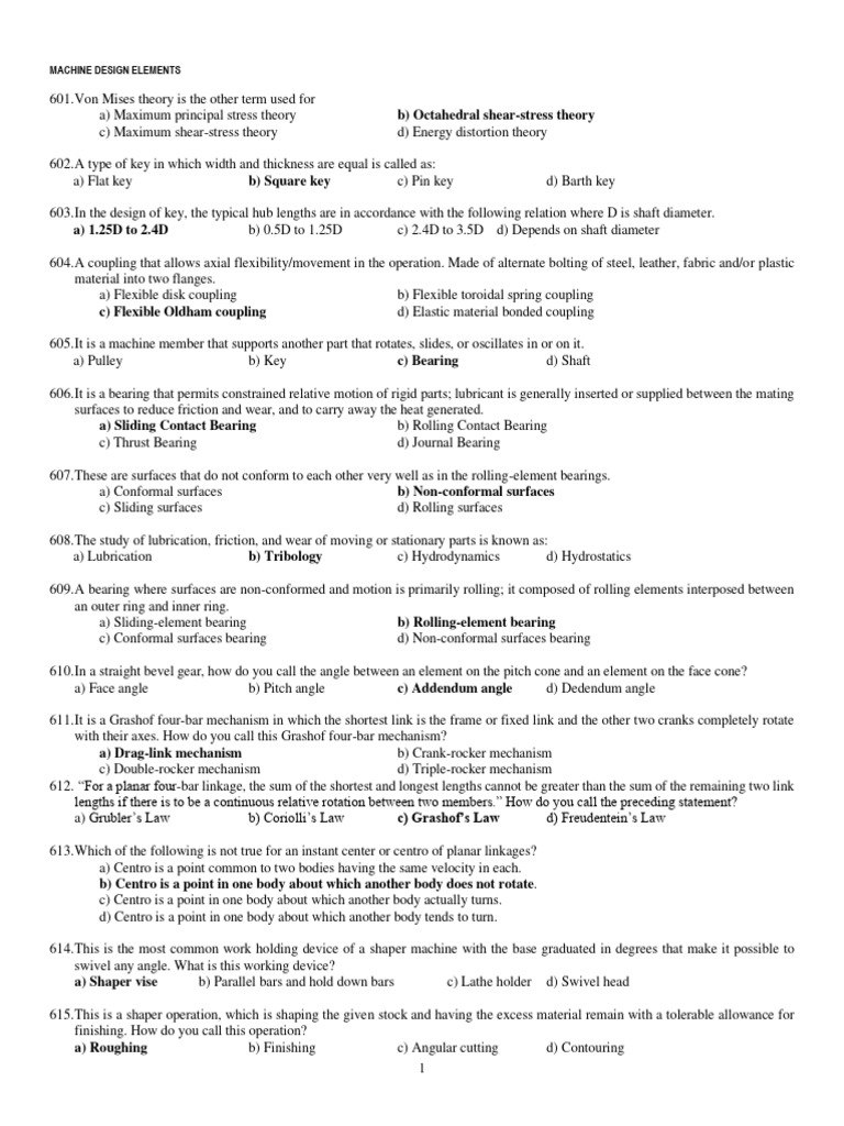 Machine Design Elements 7 | PDF