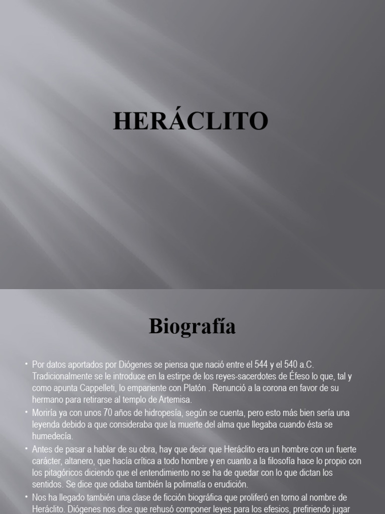 Heraclito Pdf Pensamiento