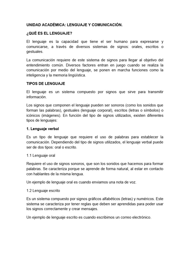 Tipos De Lenguaje Pdf 1411
