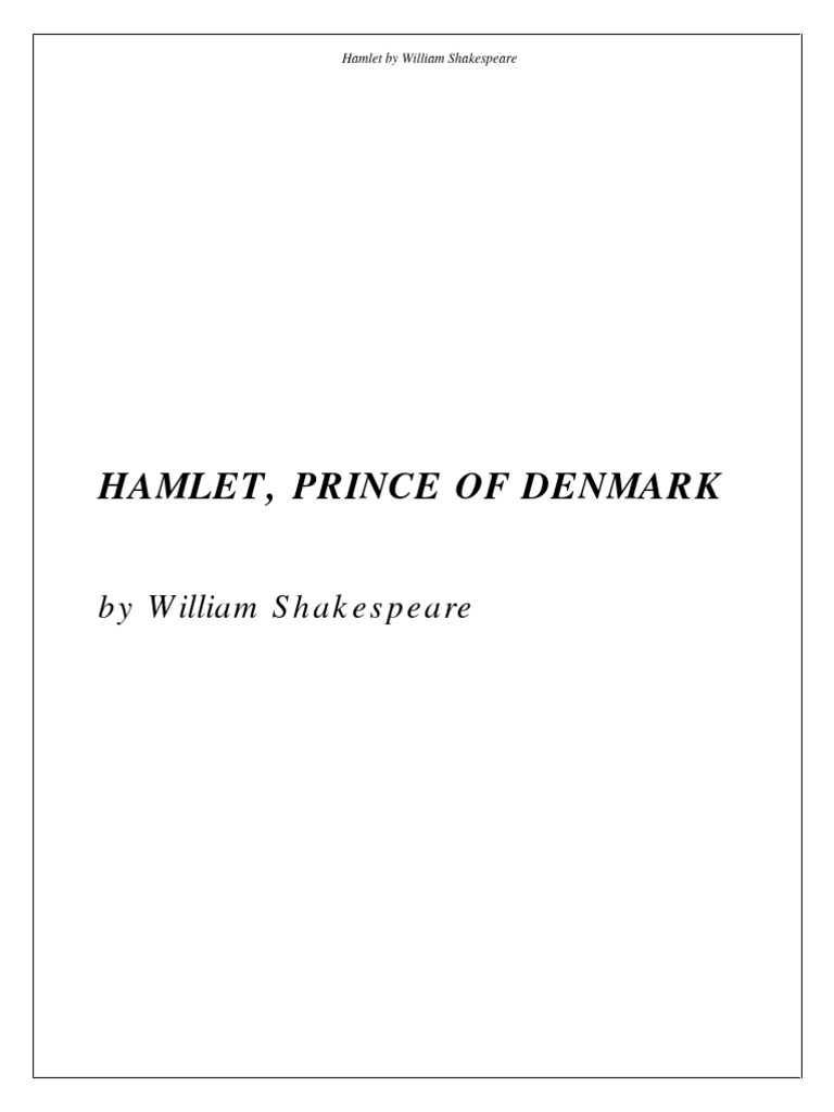 Hamlet (William Shakespeare) | PDF | Poetry