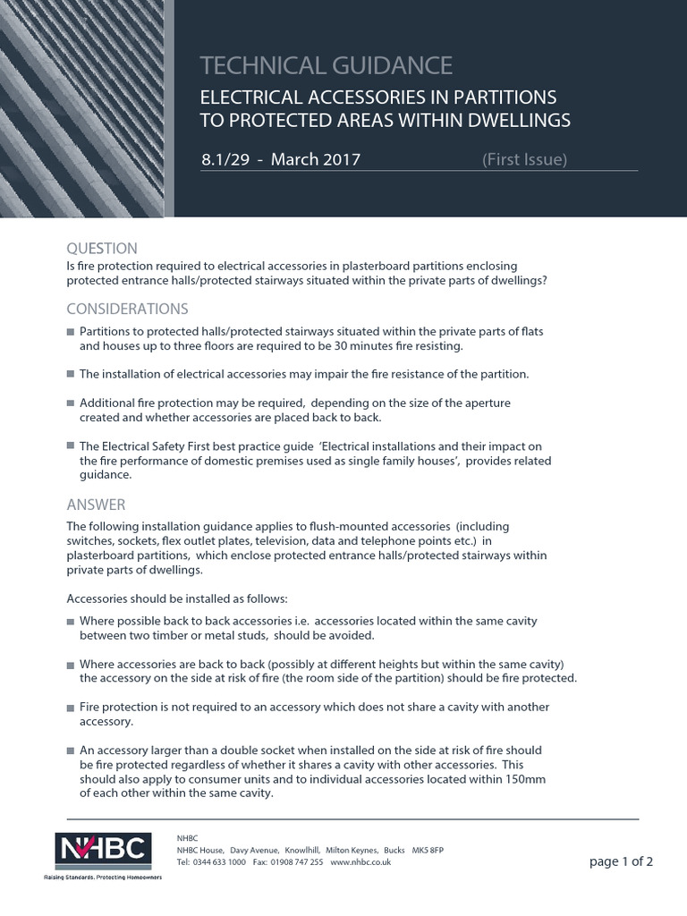 Flush Mounted Electrical Accessories in Partitions | PDF