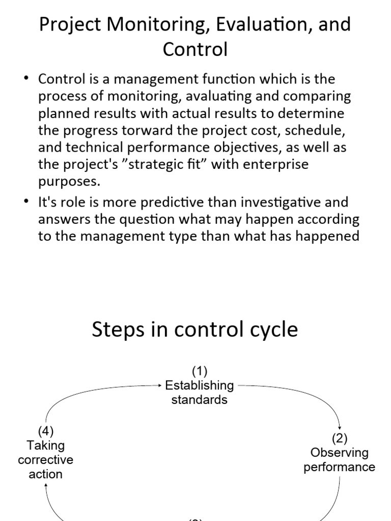 Project Monitoring Evaluation And Control Pdf