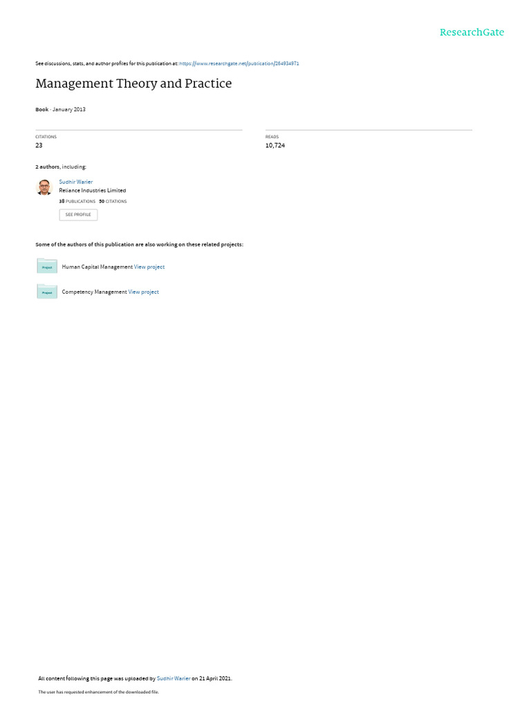 Management Theoryand Practice Pdf