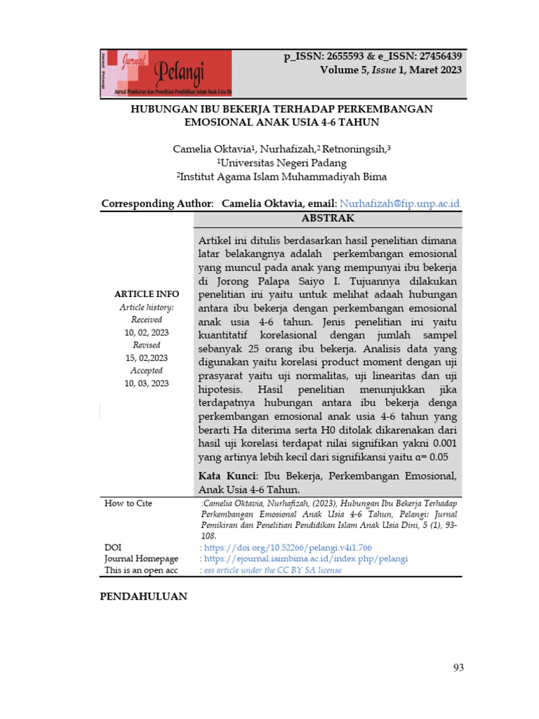 Nurhafizah@fip - Unp.ac - Id: Article Info | PDF