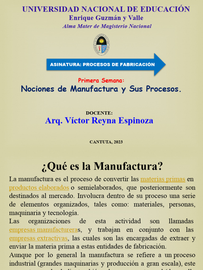 Procesos de Fabricación - Nociones de Manufactura y Sus Procesos. | Descargar gratis PDF ...
