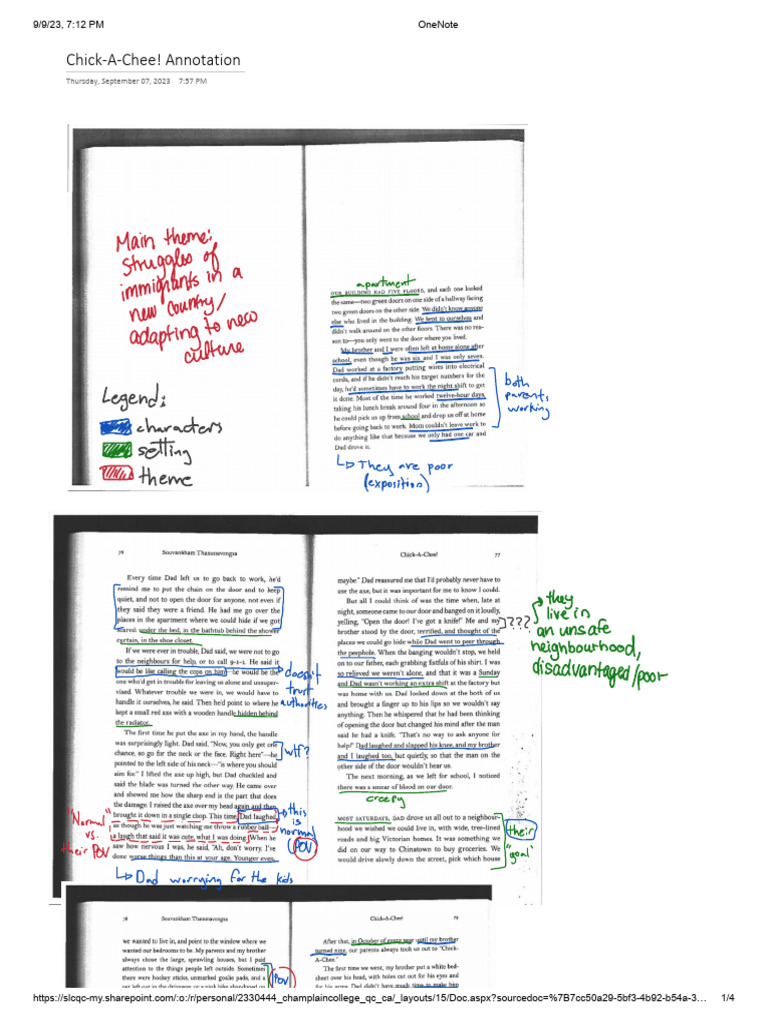 English Annotation Chick-AChee | PDF