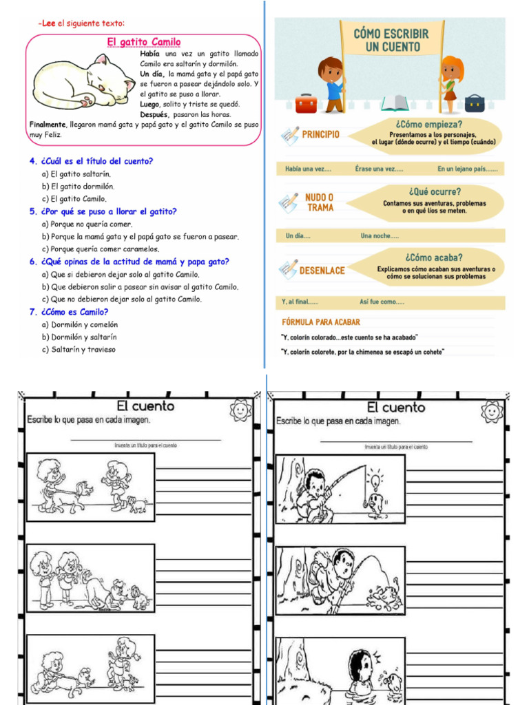 Ficha de Comunicación-Escribimos Un Cuento | PDF