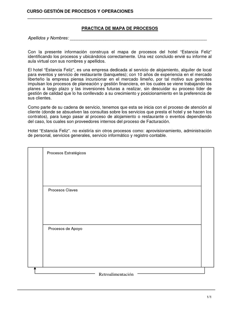 Semana 2 Practica Mapa de Procesos | PDF