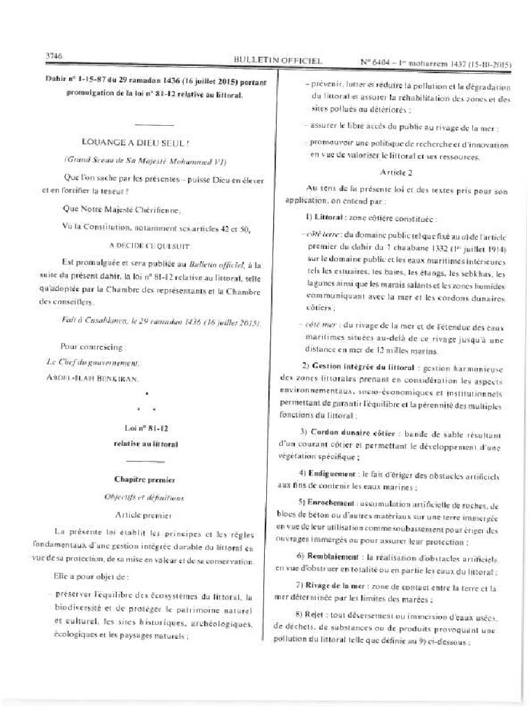 Loi 81 12 Littoral - Compressed | PDF