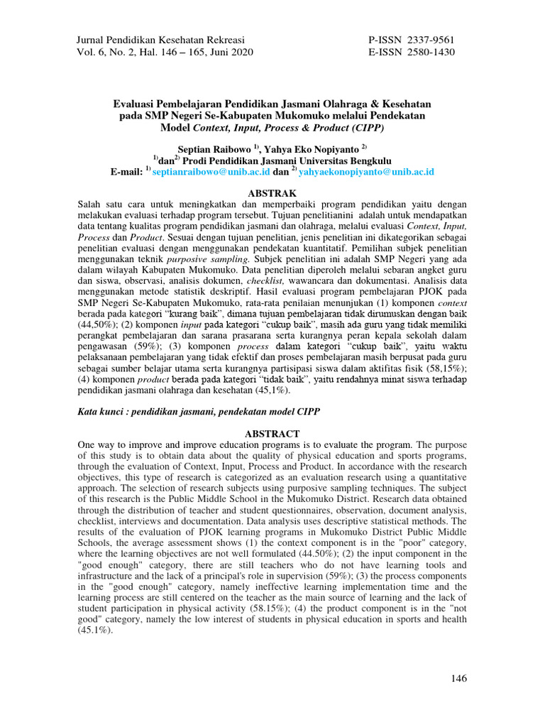 Evaluasi Pembelajaran Pendidikan Jasmani | PDF