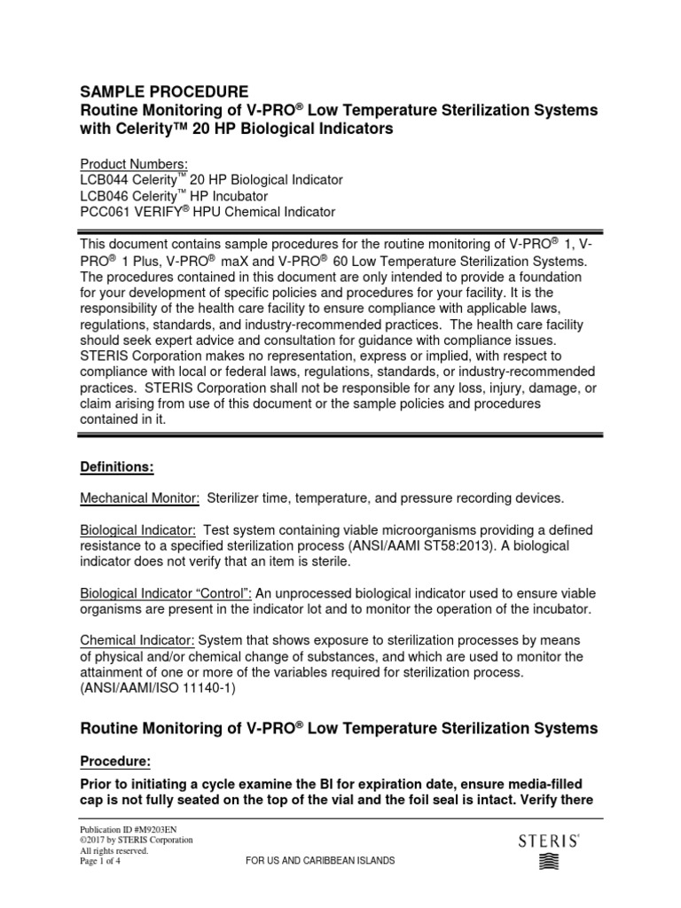Sample Procedure | PDF