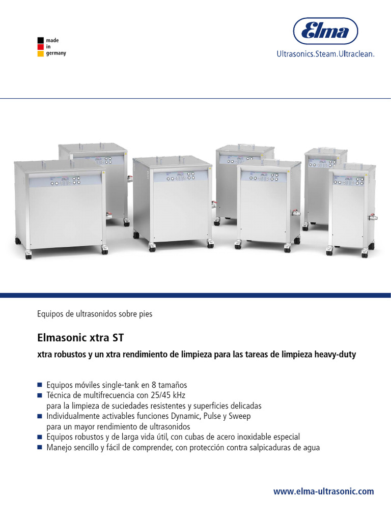 Brochure Elmasonic Xtra ST ES | PDF