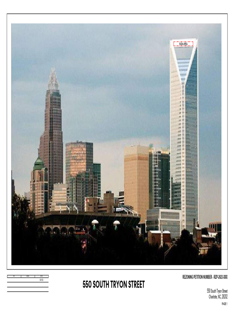 Renderings of Proposed Signage For 550 South Tryon | PDF