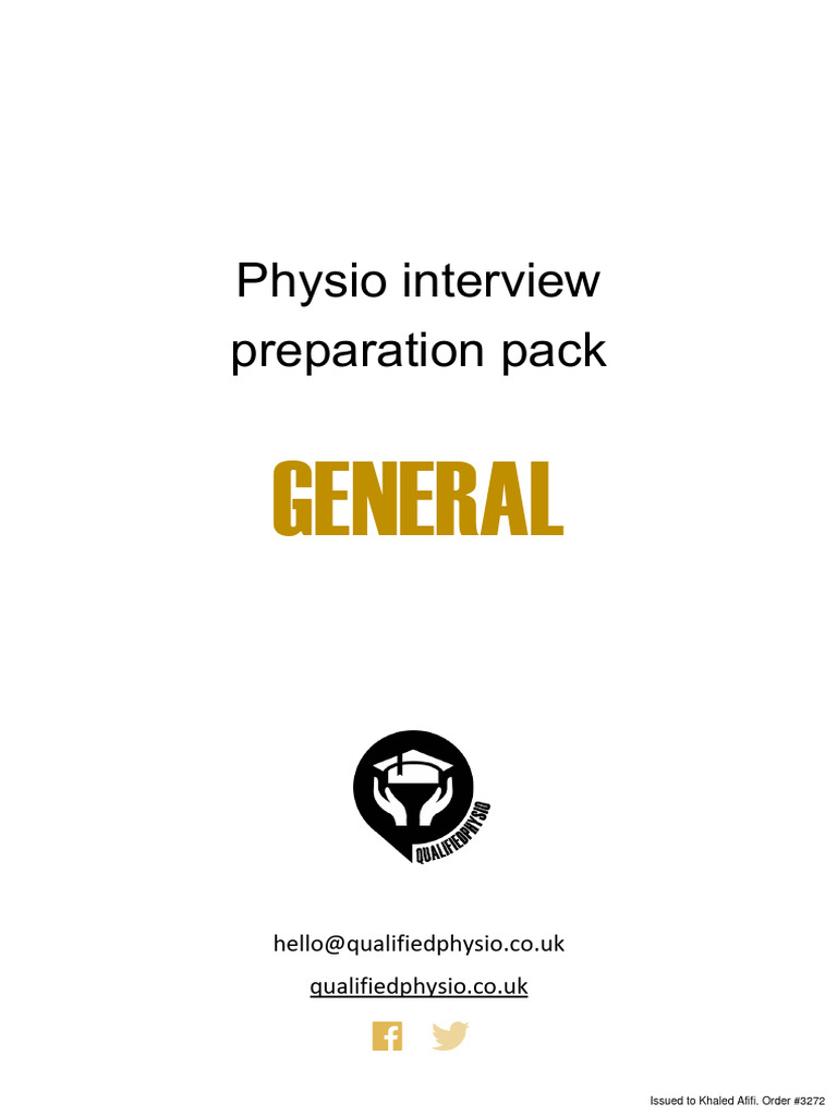 General Physio Interview Preparation Pack | PDF | Physical Therapy ...