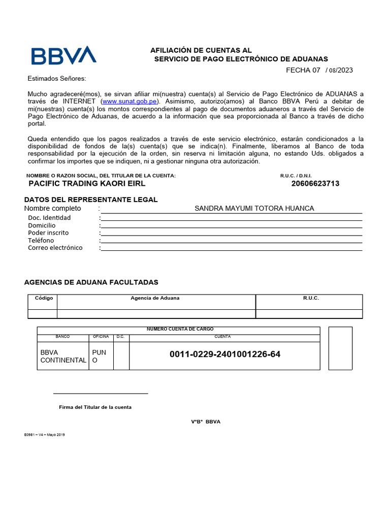 Pago Electronico Aduanas | PDF