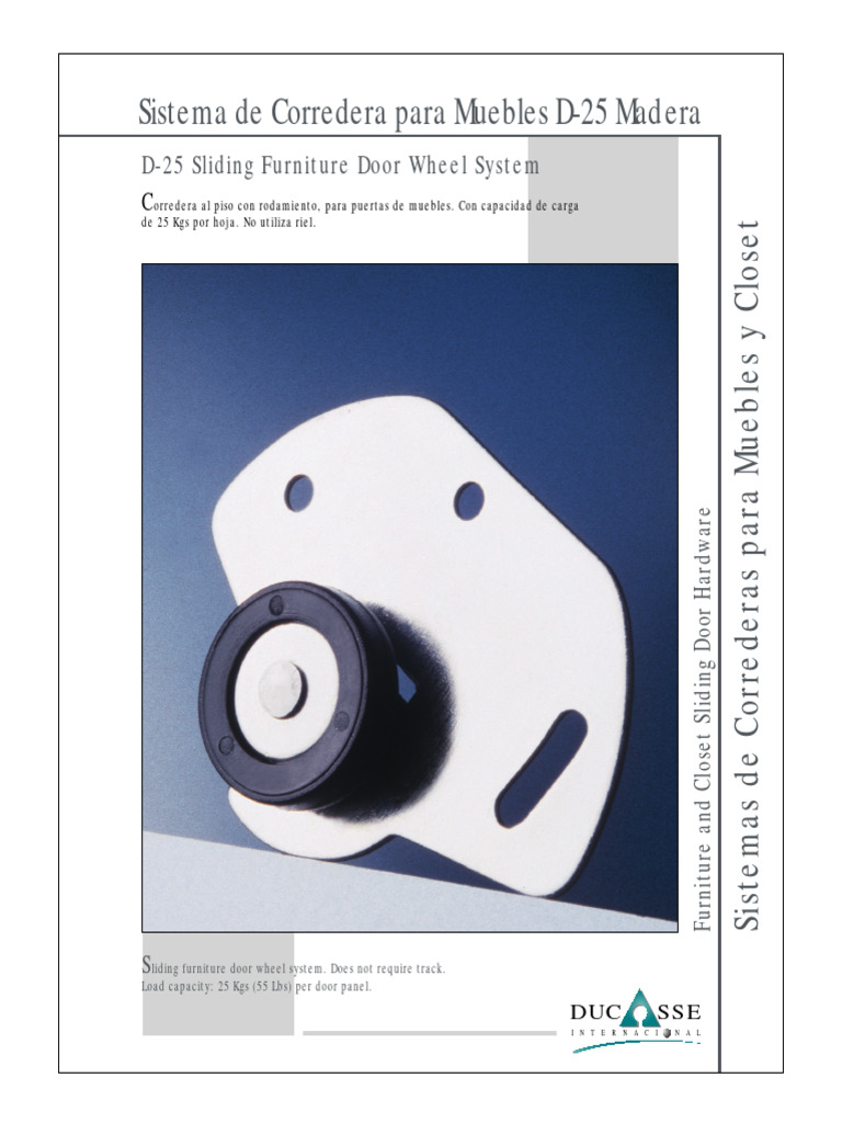 Sistema de Corredera para Muebles D-25 Madera: D-25 Sliding Furniture ...