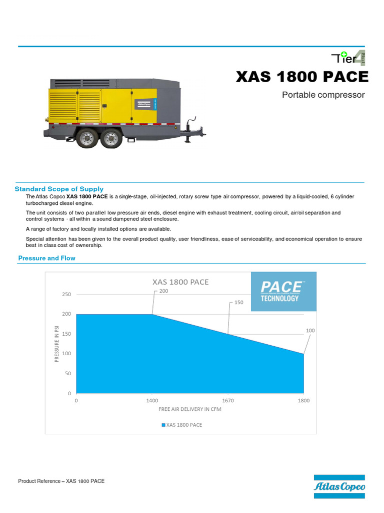XAS 1800 PACE Product Reference Sheet Final | PDF | Engines | Vehicles