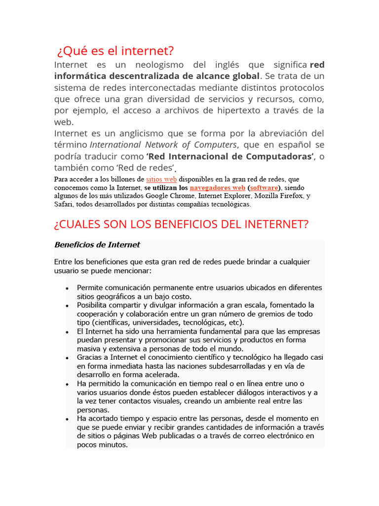 Qué Es El Internet | PDF