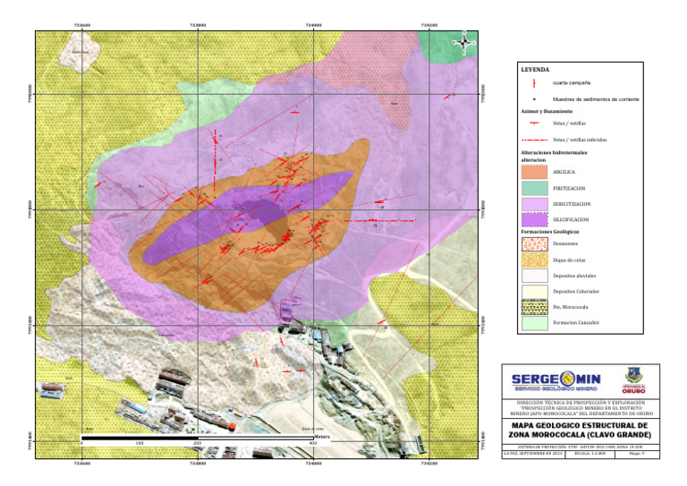 Leyenda: Mapa Geologico Estructural de Zona Morococala (Clavo Grande) | PDF