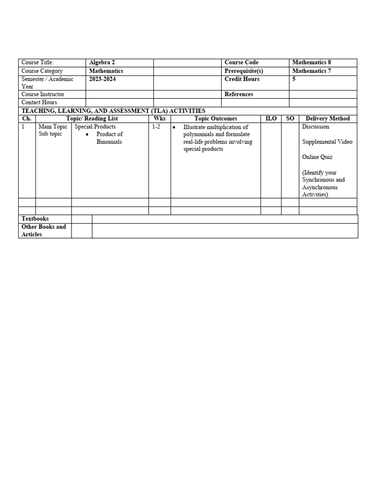 Tla Activities | PDF