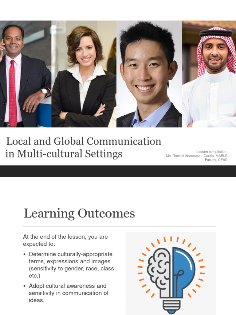 Local and Global Communication in Multi-Cultural Settings | PDF ...