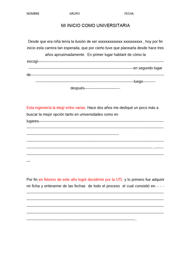 Ejemplo de Anécdota Corregida | PDF