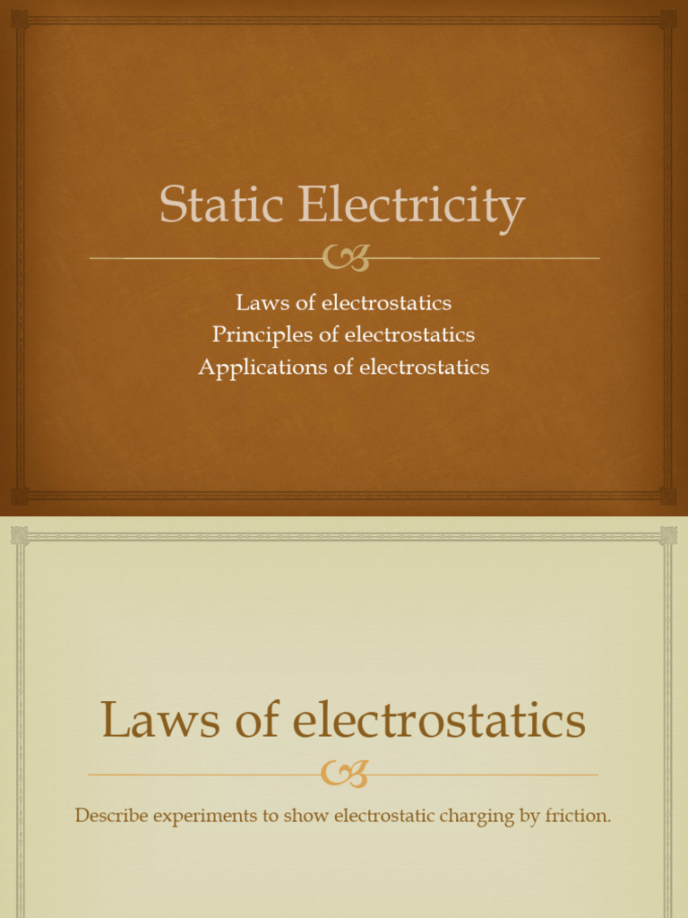 Electrostatics: Laws, Principles, and Applications | PDF | Electric ...