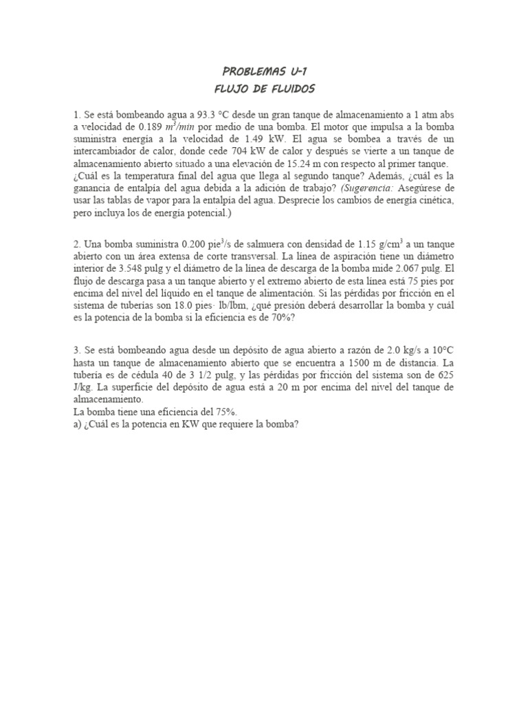 Problemario U1 | PDF