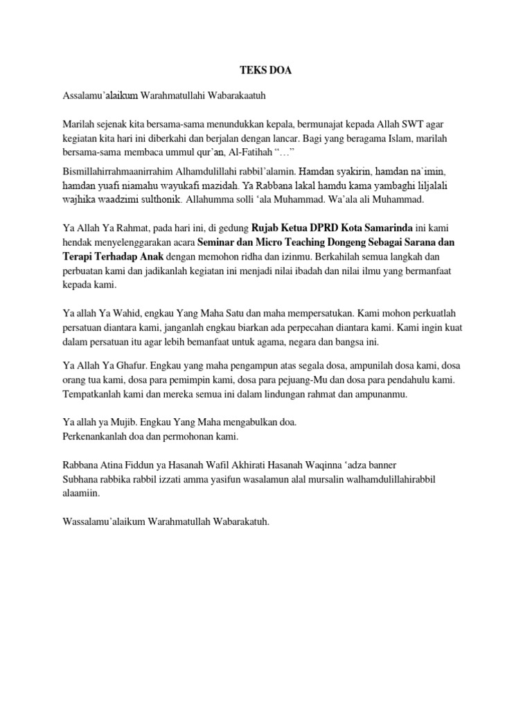 Teks Doa | PDF