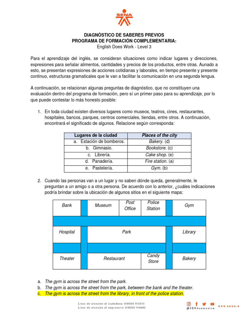 Diagnostico - Saberes Previos | PDF