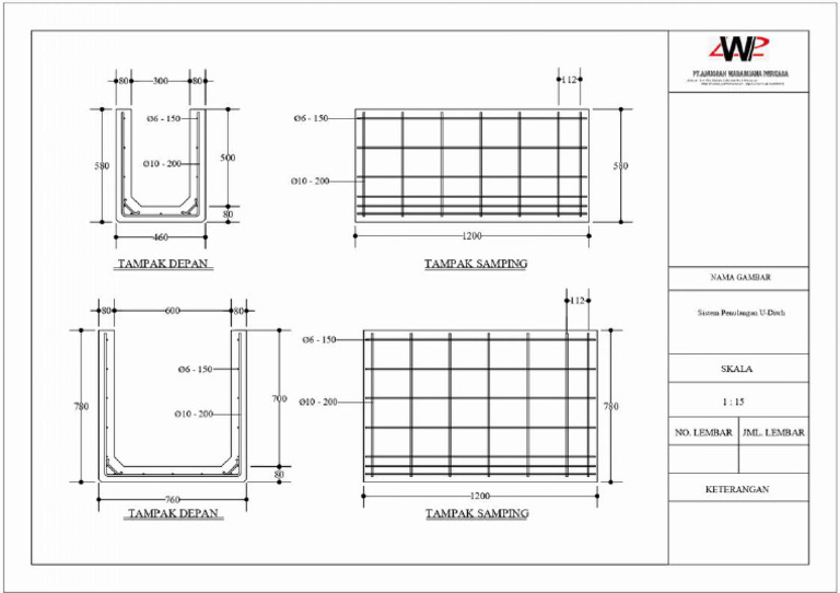 GAMBAR-U-DITCH-Model | PDF