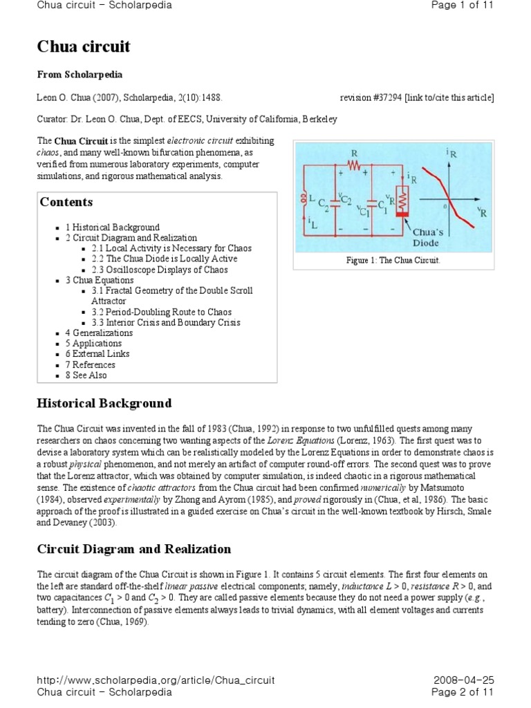 Chua Circuit | PDF | Chaos Theory | Attractor