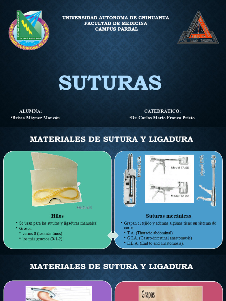 Suturas | PDF | Sutura Quirúrgica | Piel