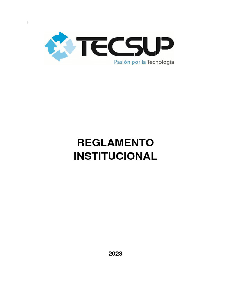 Reglamento Institucional Tecsup 2023 | PDF | La seguridad informática ...