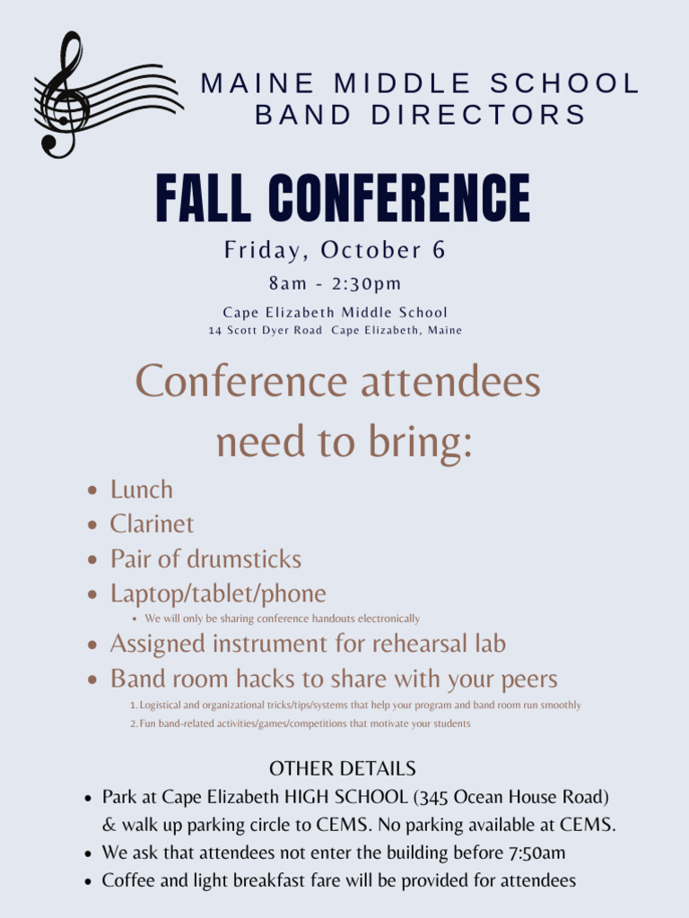 2023 MMSBD Fall Conference Schedule 2 | PDF | Performing Arts | Music ...