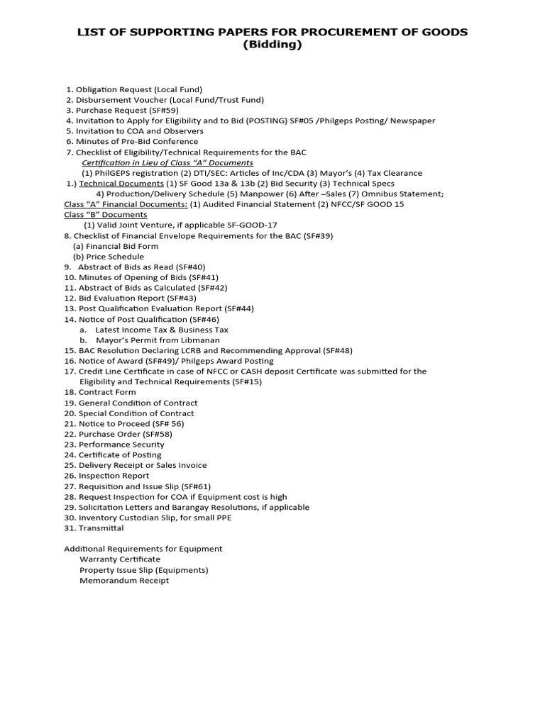 Checklist-Goods-2021 | PDF