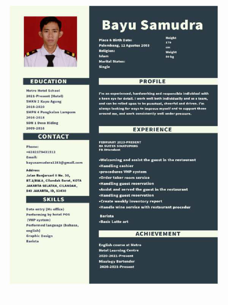 (CV) Bayu Samudra-1 | PDF