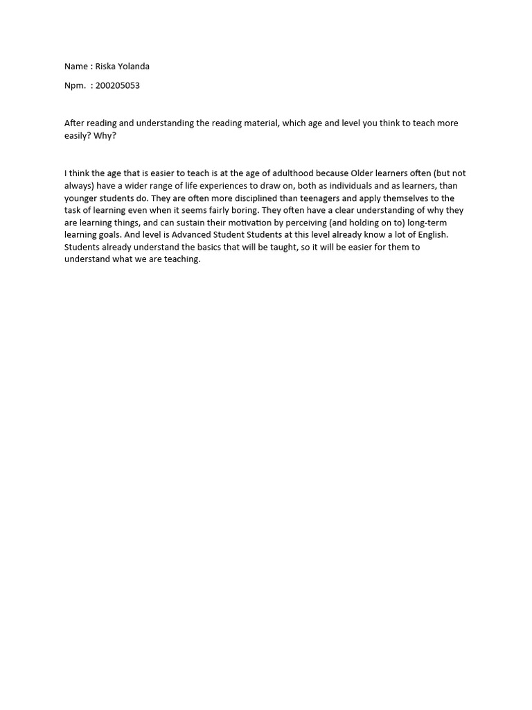 Assignment 3 TEFL | PDF