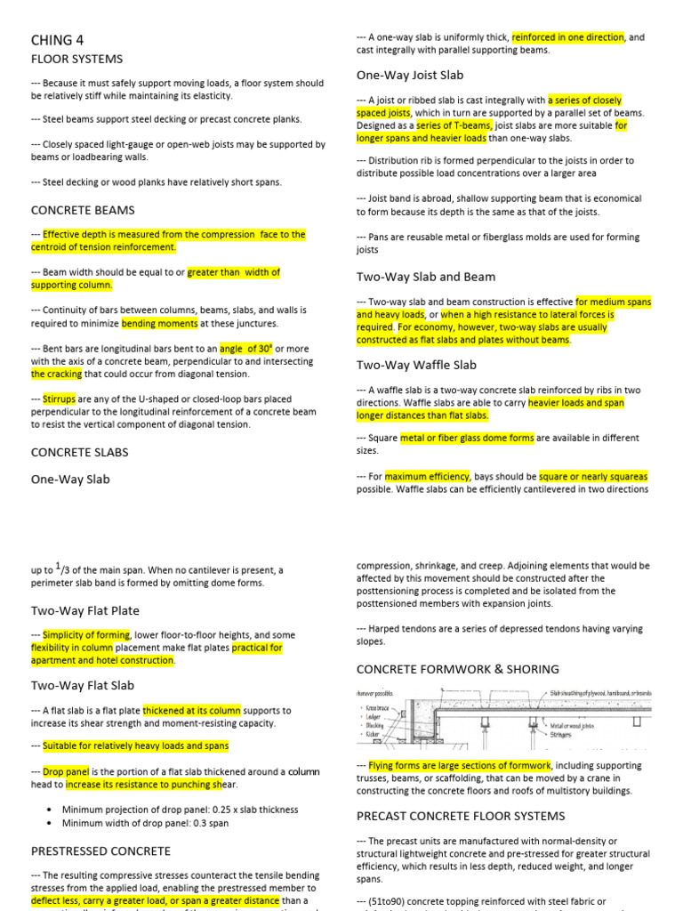 CHING 4 - FLOOR SYSTEMS-Farzin | PDF