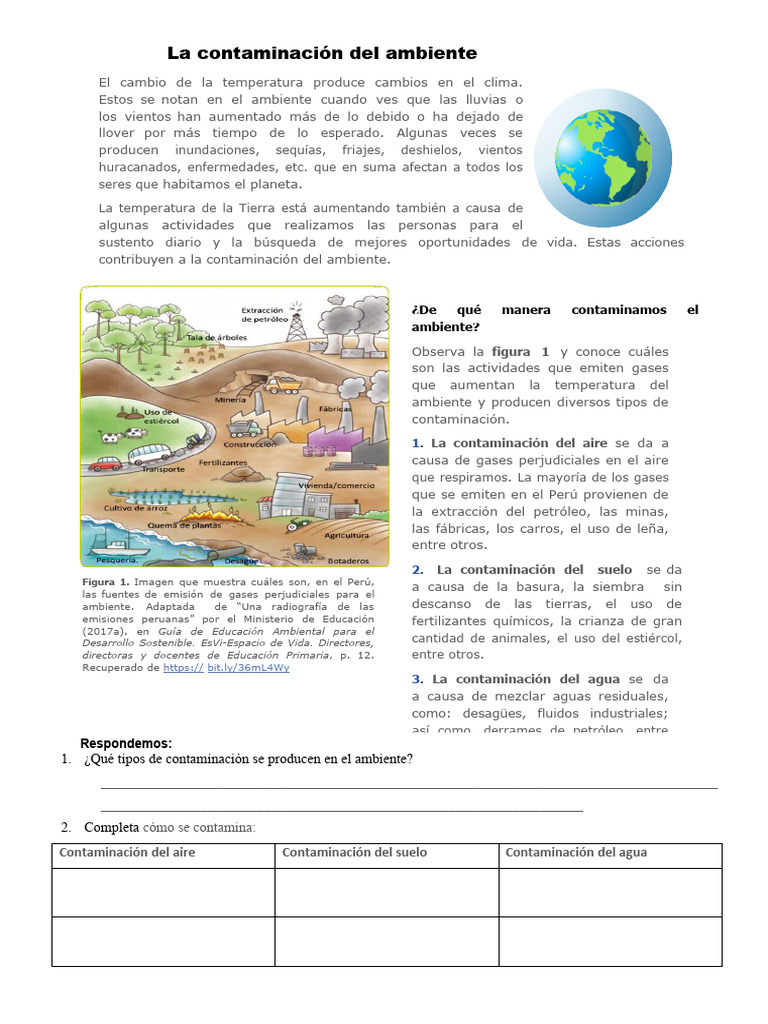 Actividades para Cuidar el Medio Ambiente | PDF | Contaminación | Agua