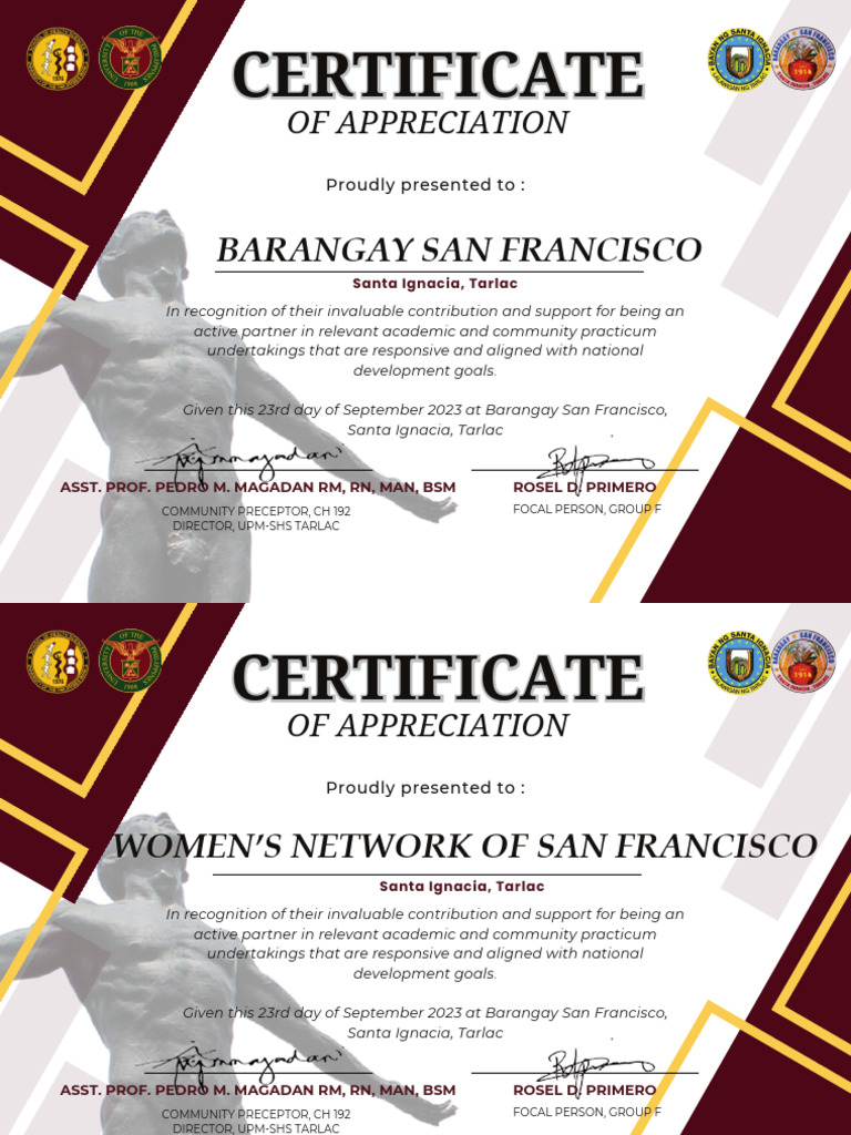Cert of Appreciation | PDF
