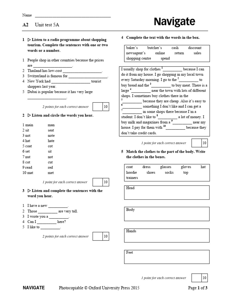 Unit Test 5A | PDF | Language Arts & Discipline