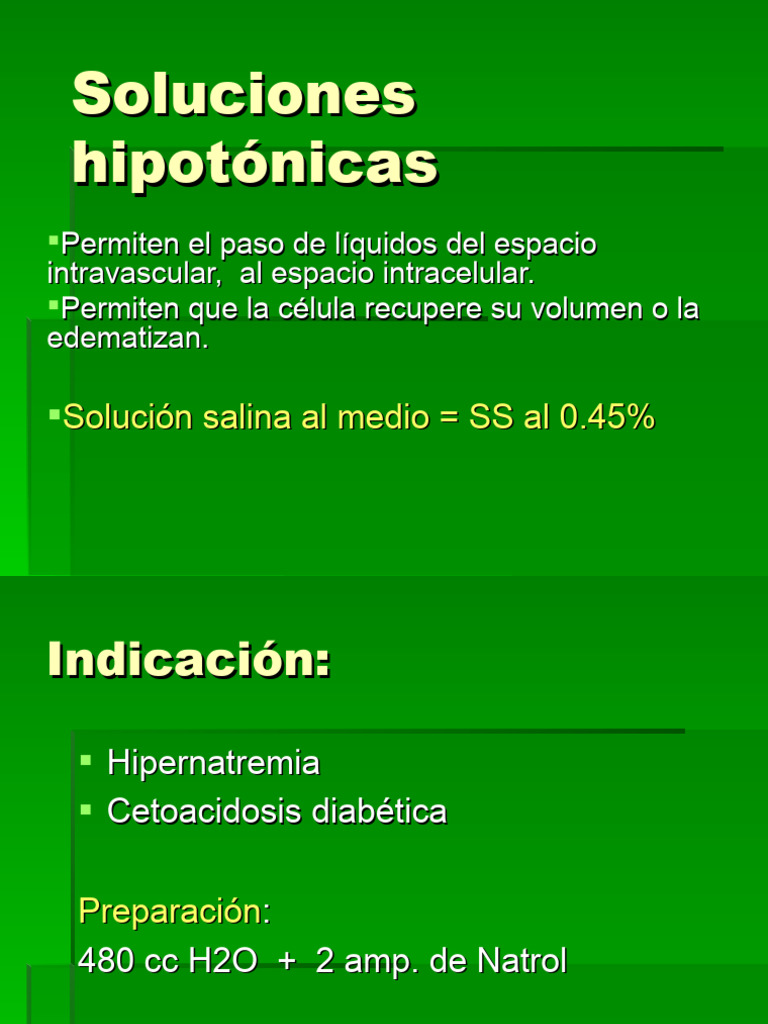 Soluciones Hipertonicas