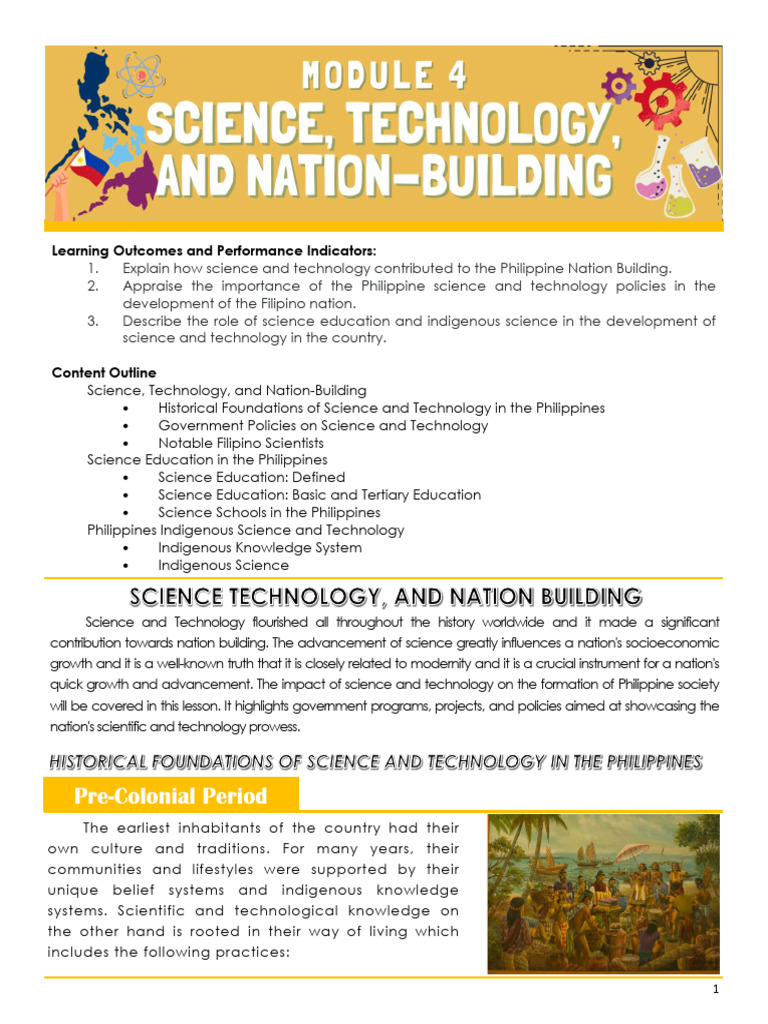 MODULE 4 Science, Technology, and Nation Building | PDF