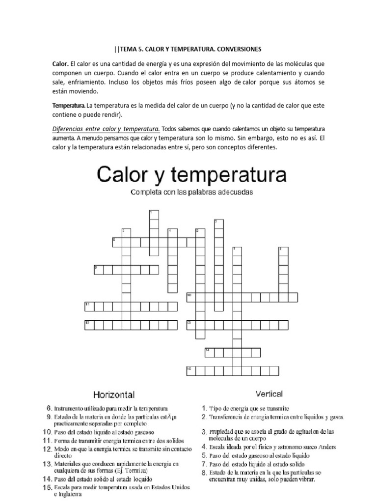 Calor vs Temperatura: Diferencias | PDF