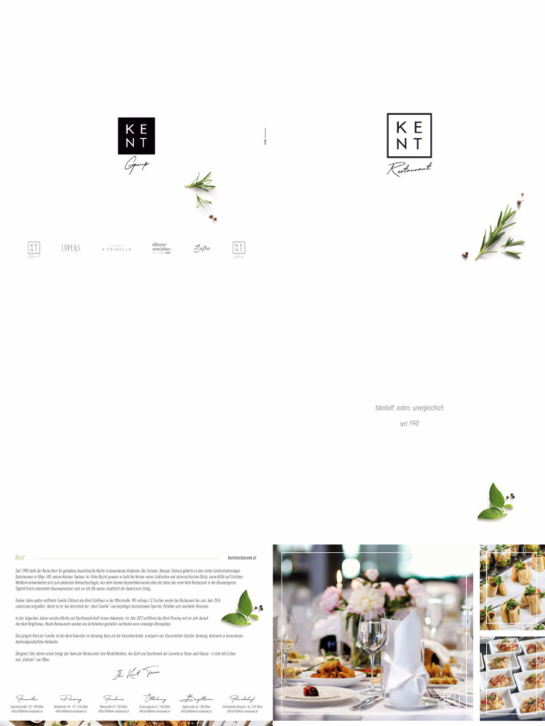 Kent Restaurant Speisekarte 2023 03 | PDF