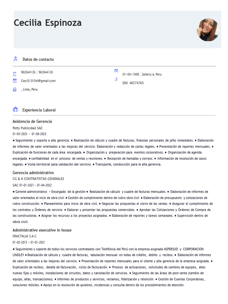 CV Cecilia Espinoza1 | PDF