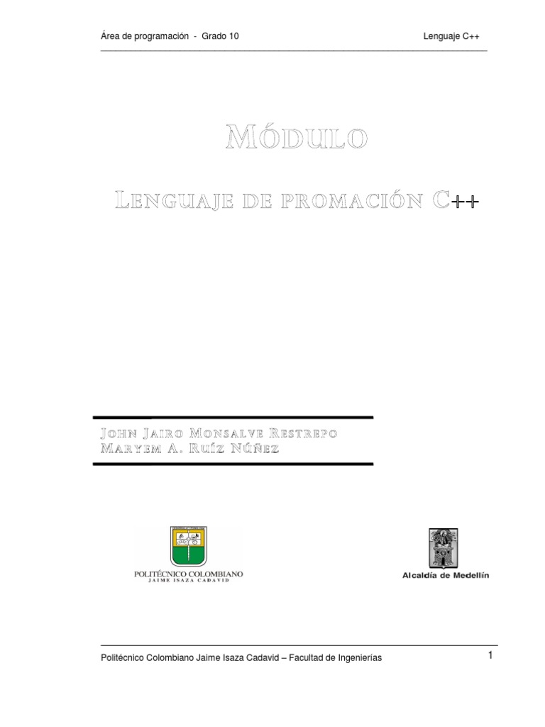 Modulo C++ | PDF | Lenguaje de programación | C (lenguaje de programación)