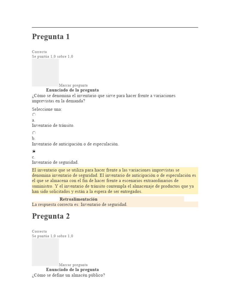 Evaluacion Clase 5 | PDF | Logística | Inventario